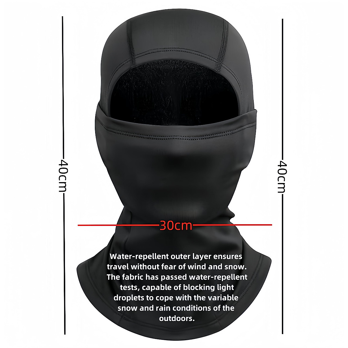 2 Pcs Balaclava Full Face Mask, Cold Weather Cover, Motorcycle Hood Under Armor, Thermal Windproof Ski Mask for Men and Women Hunting, Cycling - Shiesty Mask Neck Warmer, Autumn & Winter Gear Black