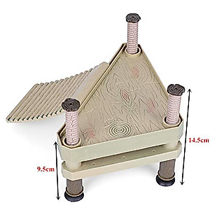 Turtle Platform,7x6x3.5inTurtle Float Platform Basking Platform Decorative Reptile Frog Pier Floating Basking Platform Ramp Ladder Tank with Ramp Ladder for Aquariums Tank