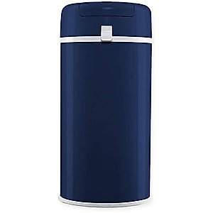 Bubula Premium Steel Diaper Waste Pail with Air Tight Lid and Lock, Navy