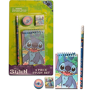 Lilo and Stitch Travel Bag Bundle - Stitch Travel Set with Bag, Notebook, Water Bottle, Stickers, More | Stitch Activity Set for Kids