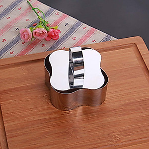 Luxshiny Cake Molds Small Heart Cake Mini Cookie Cutters Cake Pusher Round Cutter Molds for Baking Cookie for Kids Pastry Ring Pancake Mold Baking Cutter Baking Tools Mousse