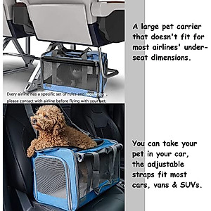 GAPZER Pet Carrier for Large and Medium Cats, Soft-Sided Pet Carrier for Big Medium Cats and Puppy, Dog Carriers Cat Carriers Pet Privacy Protection Travel Carrier