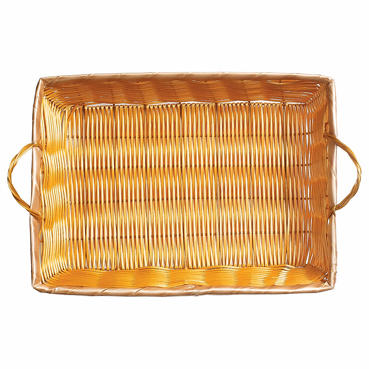 Winco PWBN-16B 16-Inch by 11-Inch by 3-Inch Rectangular Woven Basket with Handles,Medium