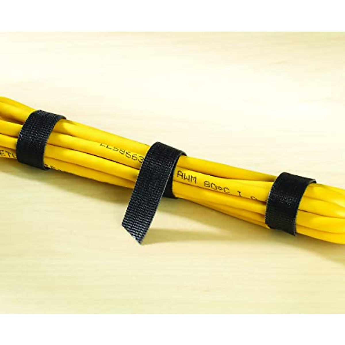 VELCRO Brand VEL-30765-AMS Extra Narrow Straps 1/2 in x 30ft Roll | Cut to Length Reusable Self-Gripping Tape | Organize and Bundle Electric Cords, Ropes, Cable Management Solutions, Wire Ties | Black