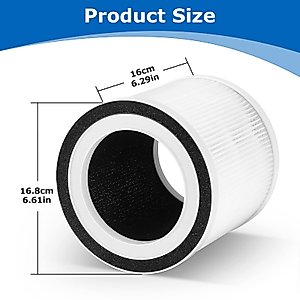 BREEVA A1 Filter Compatible with TCL BREEVA A1/A1W Air Purif ier, Part # Breeva A1F.【Not Fit for TCL Breeva A1C/A2/A3/A5】