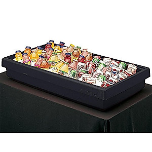Cambro Table Top Food Bar, 41-13/16"L X 24"W X 7" H, 3-Pan Capacity, Black, NSF