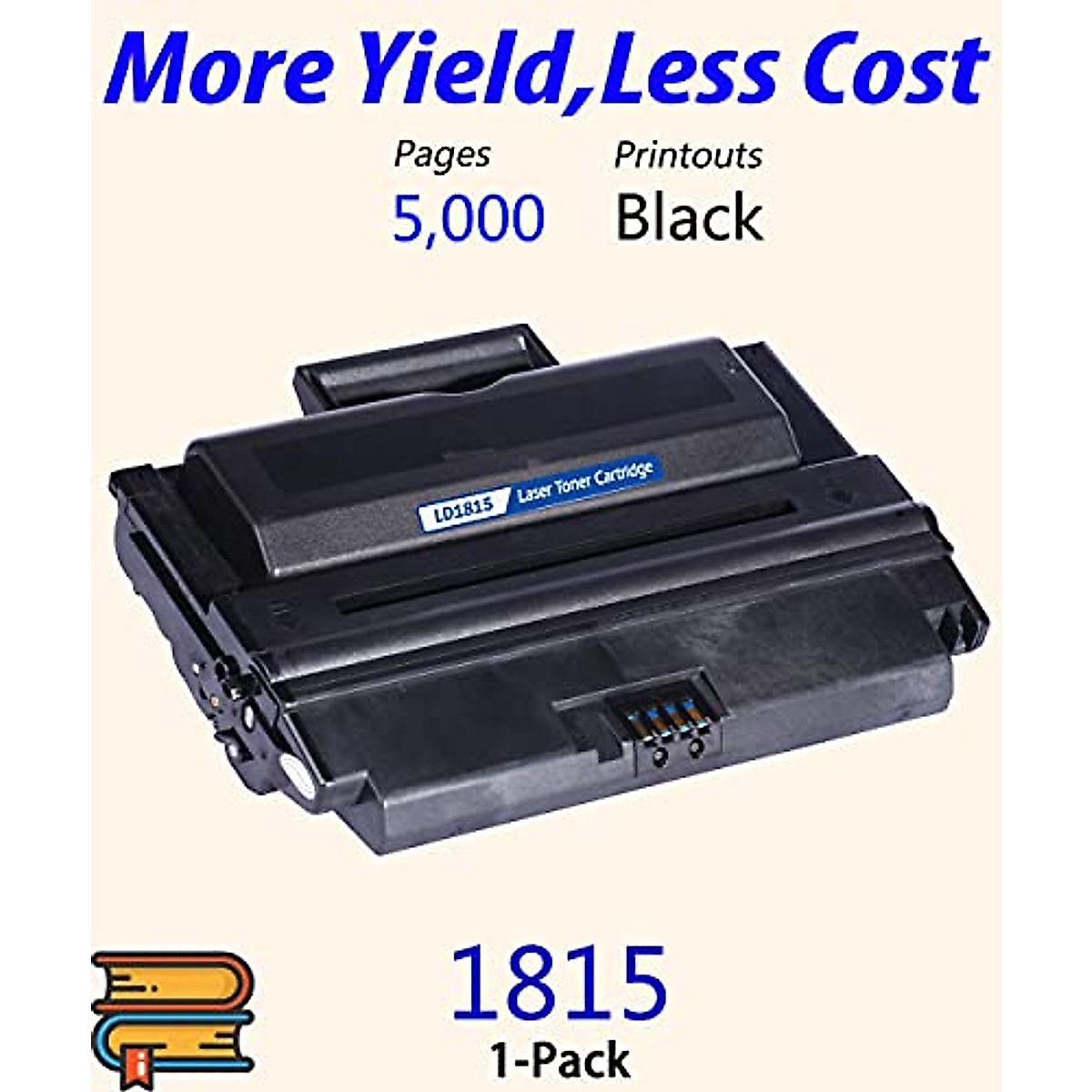 1-Pack ColorPrint Compatible Toner Cartridge High Yield Replacement for Dell 1815DN 1815 Multifunction 310-7943 NF485 PF658 RF223 PF656 310-7945 ug297 Laser Printer (Black, 5,000 Pages)