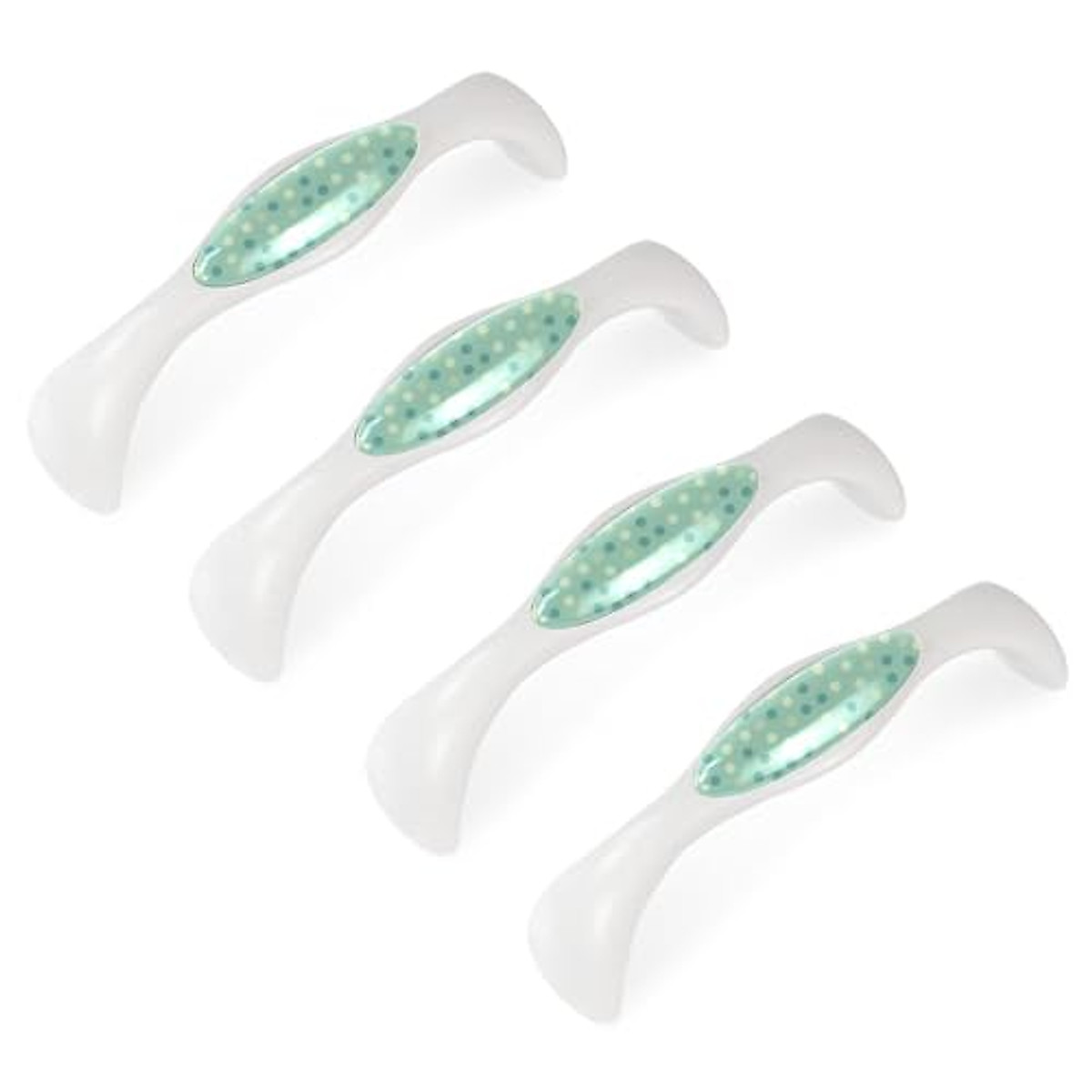 Pull Handle Fence Handle Long Cabinet Handles for Interior, Closet, Drawer, Outdoor, Garage, Green Polka Dots