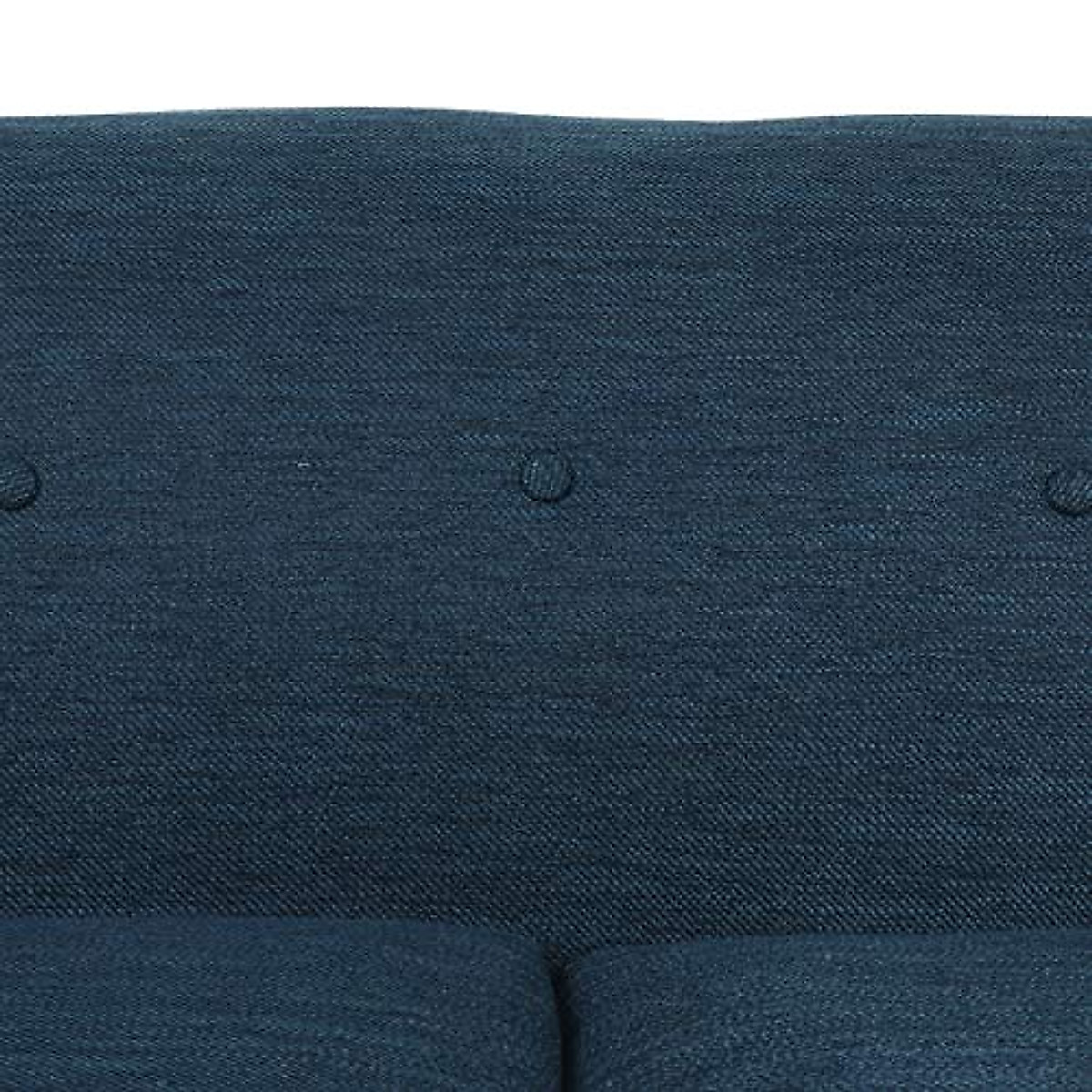 Christopher Knight Home Mableton 3 Seater Sofa, Navy Blue + Espresso