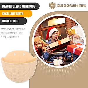 Happyyami 1 Pc Flowerpot Plastic Flower Pot Hanging Planter Orchid Planter pots Ceramic Plant Pot Garden Wall Flower Pot Patio Hanging Plant Pot Creative Flower Pot Wall-Mounted Potted Juicy