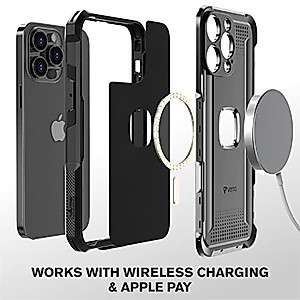 Vena vArmor Rugged Case Compatible with Apple iPhone 14 Pro Max (6.7"-inch), (MagSafe Compatible, Military Grade Drop Protection) Heavy Duty Holster Belt Clip Cover with Kickstand