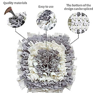 LIVEKEY Pet Snuffle Mat for Dogs, Dog Feeding Mat, Nosework Training Mats for Foraging Instinct Interactive Puzzle Toys (Gray&White) (Gray&White)