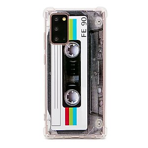 FAteamll Case for Galaxy Note 20,with Reinforced Corners TPU Soft Bumper Retro Cassette Tape Case Compatible with Samsung Galaxy Note 20