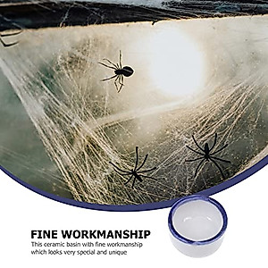 Ipetboom 12pcs Reptile Food Dish Bowl, Worm Dish Ceramic Pet Bowls Terrarium Bowls Reptile Water Sink for Leopard Gecko Bearded Dragon Tank Accessories, 2x2x1cm