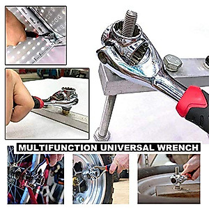 iPstyle Universal Wrench 48 in 1 Socket Wrench Multifunction Wrench Tool with 360 Degree Rotating Head, Spanner Tool for Home and Car Repair