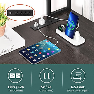 Yoobure L Shaped Desk Gaming Desk with LED Strip & Power Outlet, Reversible L-Shaped Computer Desk with Storage Shelf & Drawer, Corner Desk with Storage Bag, 2 Person Home Office Desk, Gray