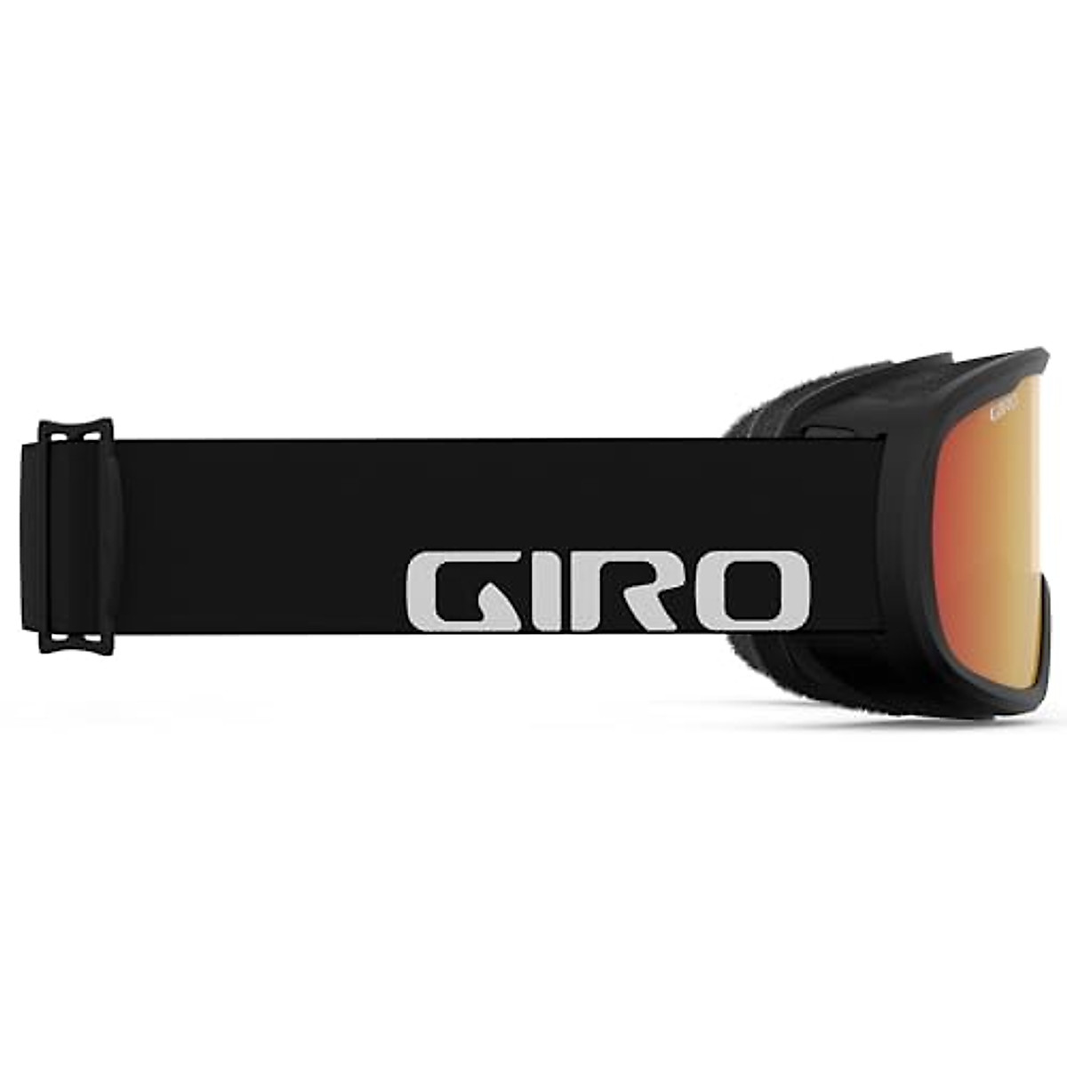 Giro Cruz Ski Goggles - Snowboard Goggles for Men, Women & Youth - Anti-Fog - OTG - Black Wordmark Strap with Amber Scarlet Lens