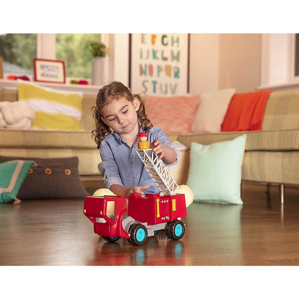 Battat – Toy Fire Truck & Figures – Classic Toddler Trucks – Red Fire Engine Toy – Soft Rubber Wheels – 18 Months + – Fire Engine