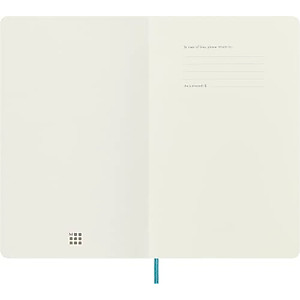 Moleskine Classic Notebook, Soft Cover, Large (5" x 8.25") Ruled/Lined, Reef Blue, 192 pages