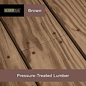 Deck Plus Wood Screws, Brown Exterior Screws, 4" x #10, 5lb