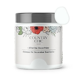Country Chic Paint - Chalk Style All-in-One Paint for Furniture, Home Decor, Cabinets, Crafts, Eco-Friendly, Matte Paint - Simplicity [White] Half Pint 8oz