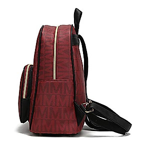 MKF Backpack Purse for Women & Teen Girls – PU Leather Top-Handle Ladies Fashion Travel Pocketbook Bag – Daypack White