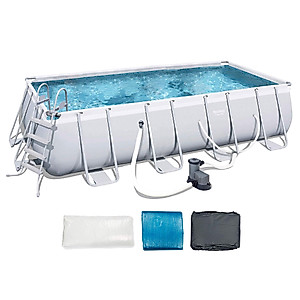 Bestway 18ft x 108in Above Ground Pool Set w/Ladder, Pump & Cartridges (2 Pack)