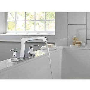 Delta Faucet Ashlyn 2-Handle Widespread Roman Tub Faucet, Brushed Nickel Tub Faucet, Roman Bathtub Faucet, Delta Roman Tub Faucet, Tub Filler, Stainless T2764-SS (Valve Not Included)