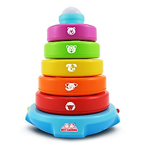 BEST LEARNING Stack & Learn - Developmental Educational Activity Stacking Toy for Infants Babies Toddlers for 6 or 9 Month Old Baby Toys and Up | First 1 Year Boy Girl Gifts for Birthday