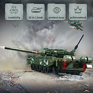 Military Armed 8 in 1 Tank Building Blocks Set, Compatible with Lego WW2 Armed (642PCS) Toys Gift for Boys 6-10, 8-14 Year