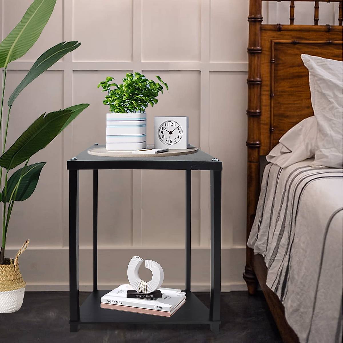 NO MORE TAG End Table, Side Table, Bedside Table, Nightstand for Living Room, Bathroom, Office, Narrow End Table, Small Side Table,