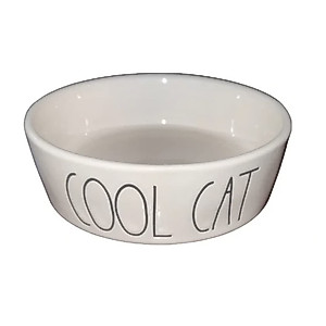 Rae Dunn Cool CAT Cat Pet Bowl - 4.5 inches - Ceramic