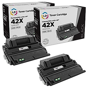 LD Products Compatible Toner Cartridge Replacement for HP 42X Q5942X High Yield (HP 42X Black, 2-Pack) for Laserjet 4250, 4250tn, 4350n, 4250dtn, 4350, 4350tn, 4250dtnsl, 4350dtn, 4250n, 4350dtnsl
