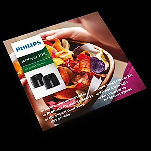 Philips Kitchen Appliances Snack Master Accessory Kit for Philips Airfryer XXL Models, with Snack Cover and Silicone Tongs, Dishwasher Safe Parts for Easy Cleaning, Foldable Legs, Silver (HD9954/01)