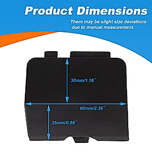 Rear Bumper Tow Hook Cover Towing Eye Cap Fit for Mazda 6 Atenza 2013 2014 2015 2016 2017 GJR9-50-EL1-51 GJR9-50-EK1-51 (Black, Left Driver Side) Xinpinsai