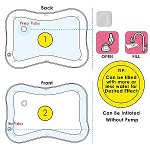 CARYWON Inflatable Tummy Time Mat Premium Baby Water Play Mat Baby Activity Center Tummy Time Water Mat Water Play Mat for Babies Promote Development Baby Gifts