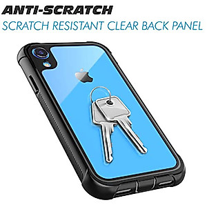 Pakoyi Designed for iPhone XR Case, Clear Full Body Bumper Case with Built-in Screen Protector Slim Clear Shock-Absorbing Dustproof Lightweight Cover Case for iPhone XR (6.1 Inch)