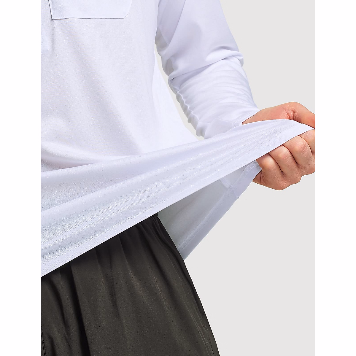 ATHLIO Men's Long Sleeve Athletic Shirts - Quick Dry, UV Sun Protection, 1/4 Zip Pullover Running Tops, 3-Pack Black/Carbon Grey/White, Large