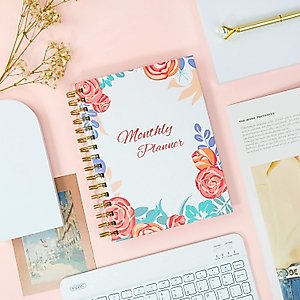 Notebook Calendar Planner 2022-2023, Daily Hourly Planner 2022-2023, Weekly & Monthly Planner with Twin-wire Binding, July 2022 - June 2023, 6.8" x 8.3", Student Planner 2022-2023