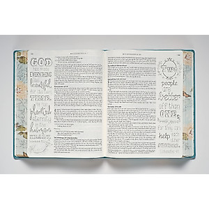 Tyndale NLT Inspire Bible (Large Print, Hardcover, Tranquil Blue): Journaling and Coloring Bible – Over 400 Scripture Illustrations to Color, Creative Bible Journal That Inspires a Connection with God