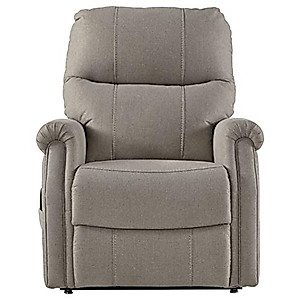Signature Design by Ashley Markridge Modern Electric Power Lift Recliner for Elderly, Gray