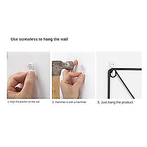 EYHLKM Wall Mounted Wrought Iron Book Shelf Grid Design Hollow Bookcase Holder Home Bedroom ( Color : E , Size : 1 )