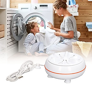 Ultrasonic Turbine Washing Machine, 50 Seconds Reverse Clean Circle High Strength Torque Pulsator Mini Ultrasonic Washer for Home, Business, Travel, College Room, RV, Apartment