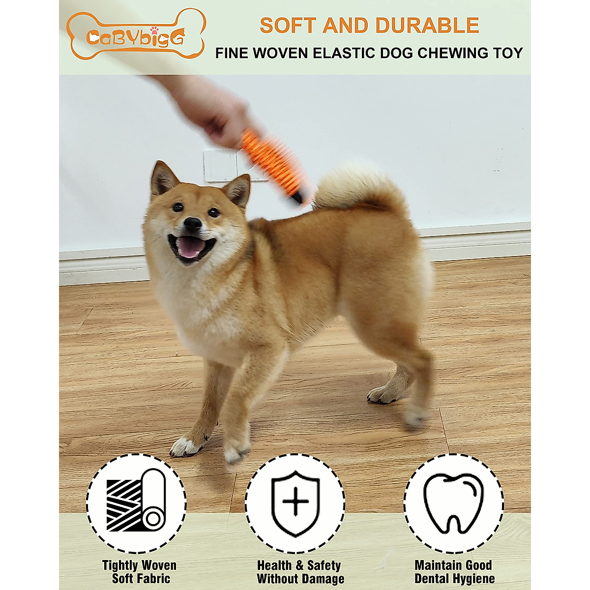 CaBYbigG Dog Rope Toy,No Stuffing Dog Toy,Puppy Chews for Teething,Dog Chew Toys,Ring Dog Toys for Medium Small Dogs Breed 4 Packs