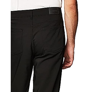 Calvin Klein Men Move 365 Stretch Slim Fit Wrinkle Resistant Tech Woven Pant, Black, 32x32