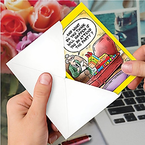 NobleWorks - 1 Funny Birthday Card Cartoons - Hilarious Comic Humor, Notecard with Envelope - Pinata Therapy C9325BDG