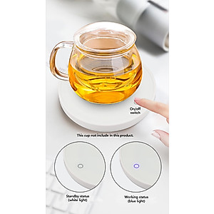Fshopping Smart Cup Warmer Pad Coffee Mug Warmer for Coffee Tea Beverage Milk Cocoa Water Soup