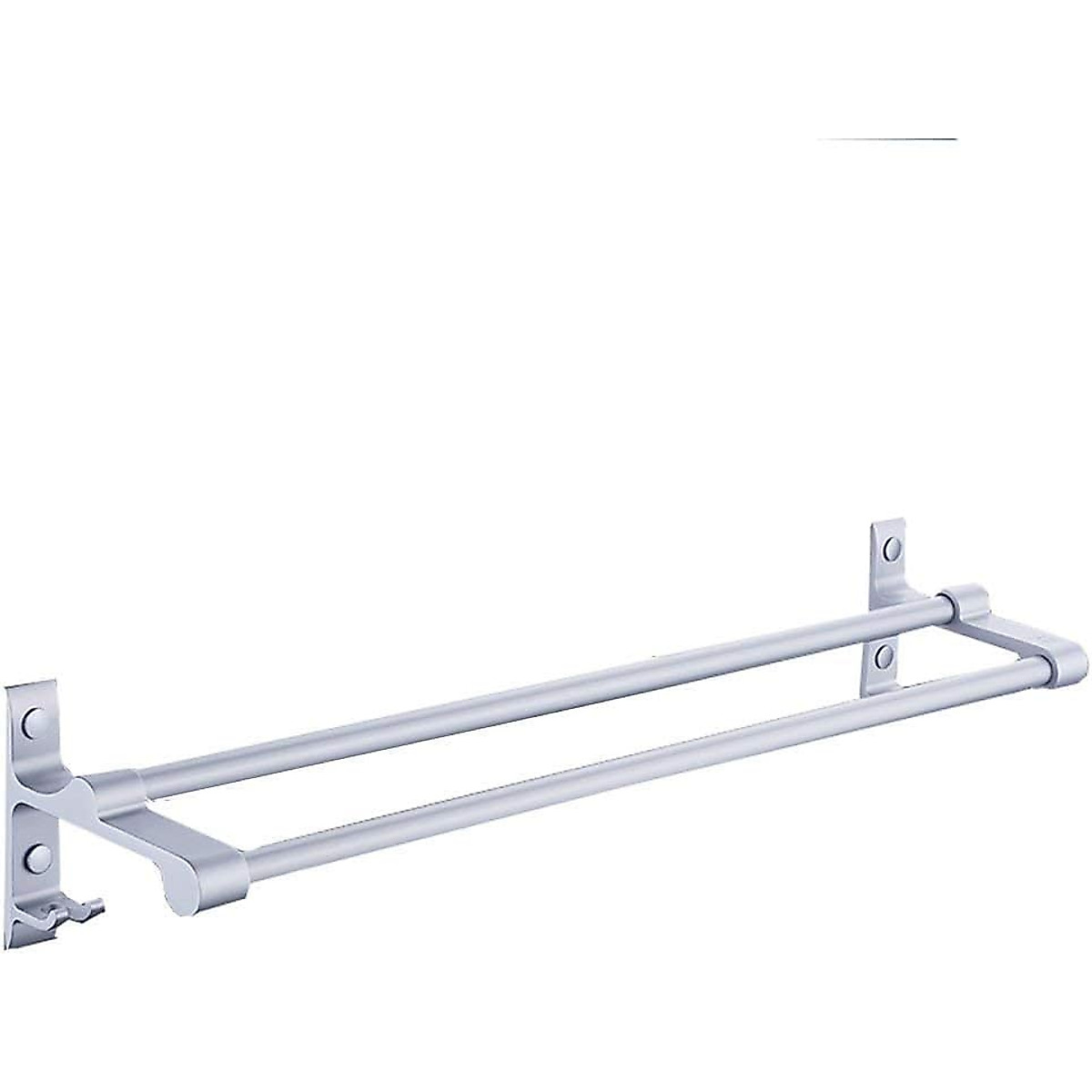 XHALERY Bathroom Kitchen Shower Bath Single Wall-Mounted Aluminum Towel Rack Towel Rack Organizer Hook Heavy and Space-Saving, Length (40 cm, 60 cm) Tower Hanger/40 * 14 * 9Cm