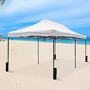 Premium Outdoor Canopy Tent - Durable, Waterproof and Easy to Set Up,10'x20' Ez Pop Up Sun Shelter Gazebo with Carry Bag for Camping, Events and Backyard Parties