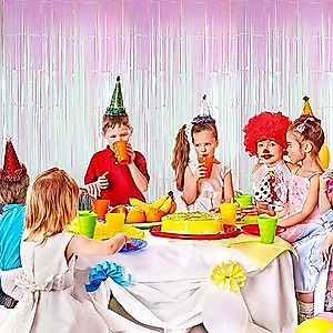 Twinkle Star 4 Pack Photo Booth Backdrop 3FT x 8FT Metallic Tinsel Foil Fringe Curtains Environmental Background for Birthday Wedding Party Christmas Decorations